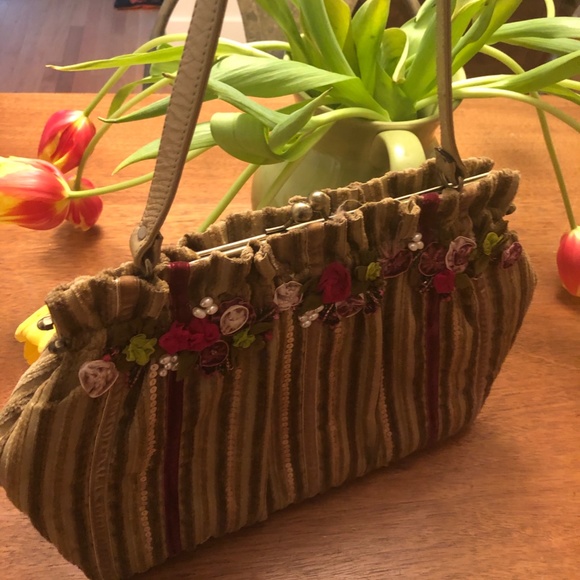 Pat Vine | Bags | Stunning Beaded Velvet Chenille Purse | Poshmark